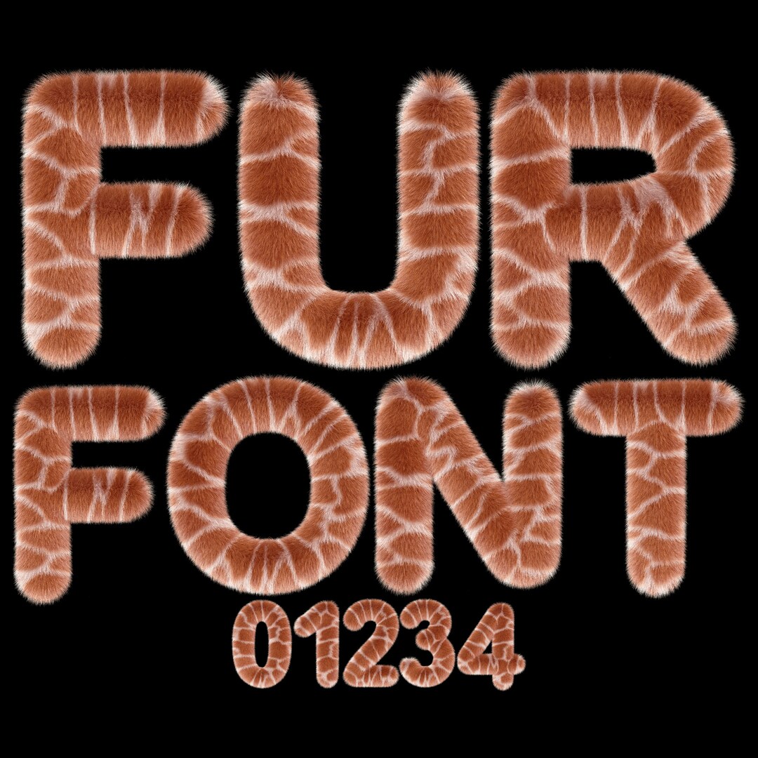 3D Furry Letters Clipart PNG SVG Bundle, Furry Font, Fluffy Alphabet ...