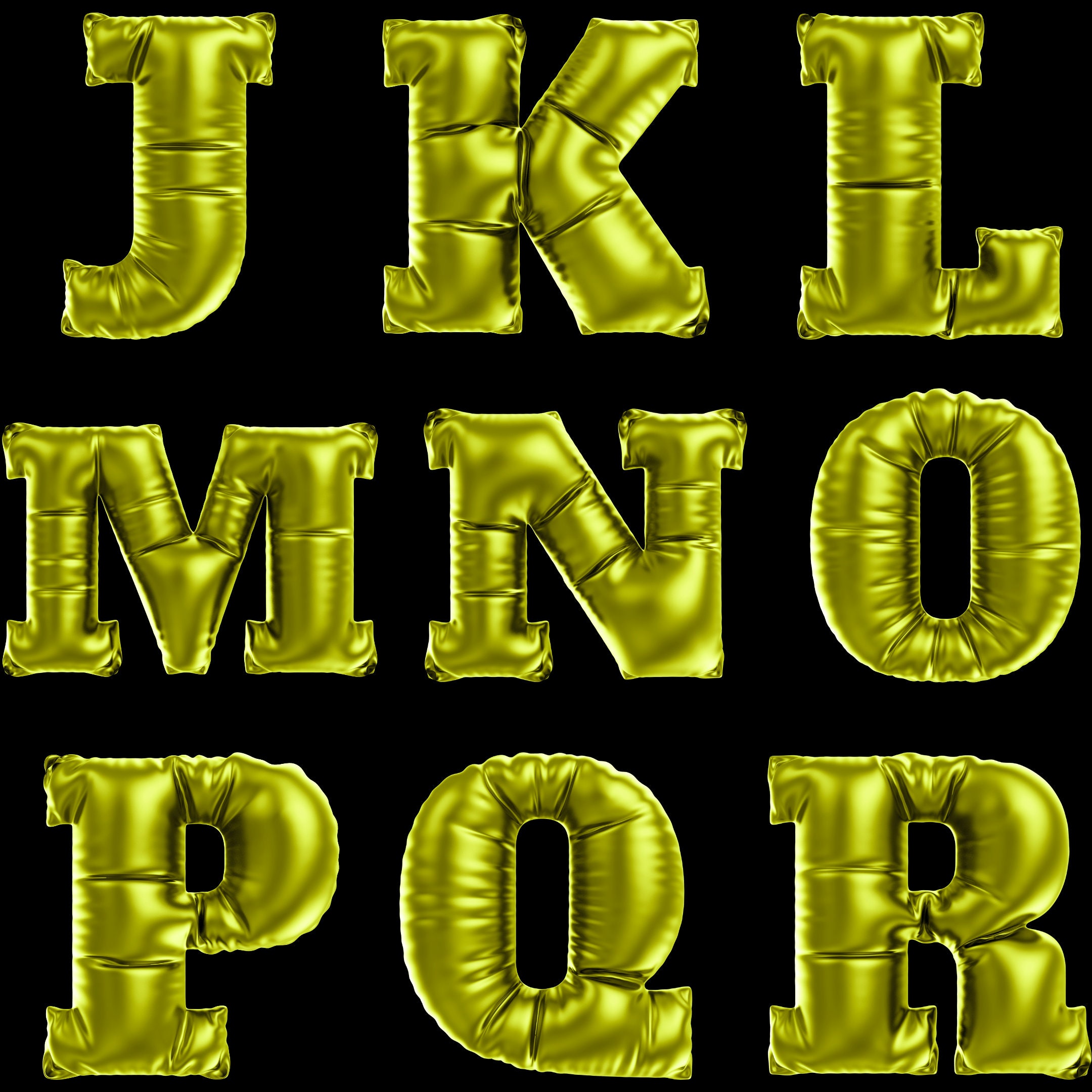 3D Balloon Letters Clipart PNG SVG Bundle, Bubbly Font, Bubbly Alphabet ...