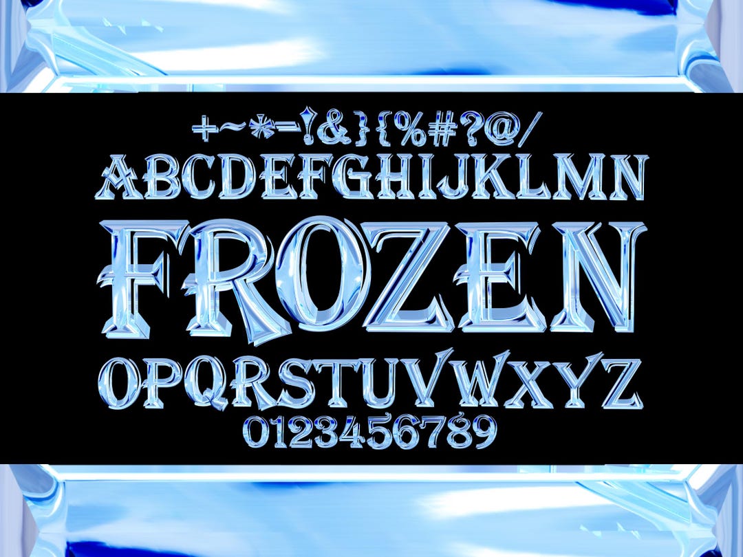 3D Ice Letters Font: PNG SVG Alphabet Bundle - Etsy