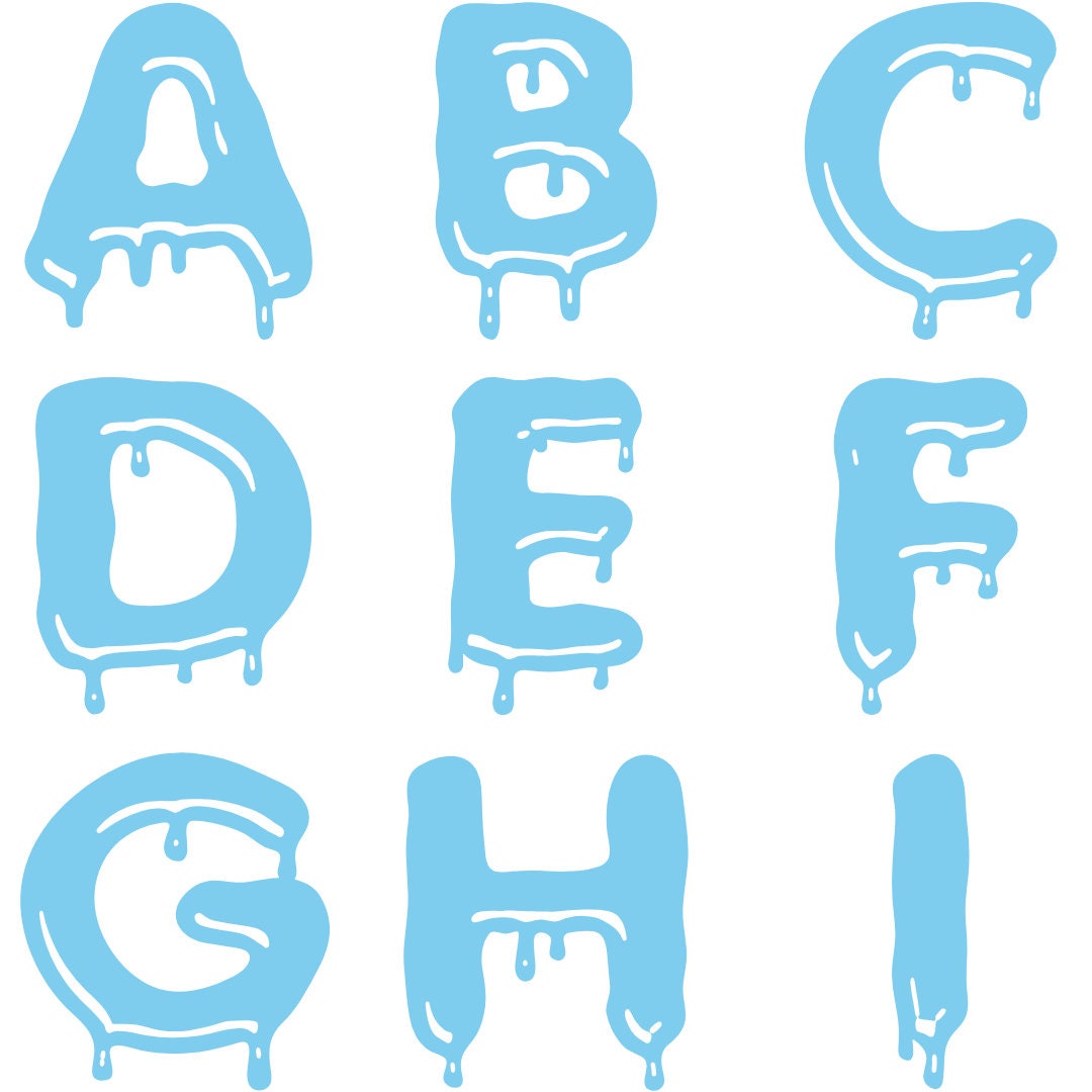 Ice Melting Font Clipart PNG SVG Bundle, Dripping Font Svg, Dripping ...