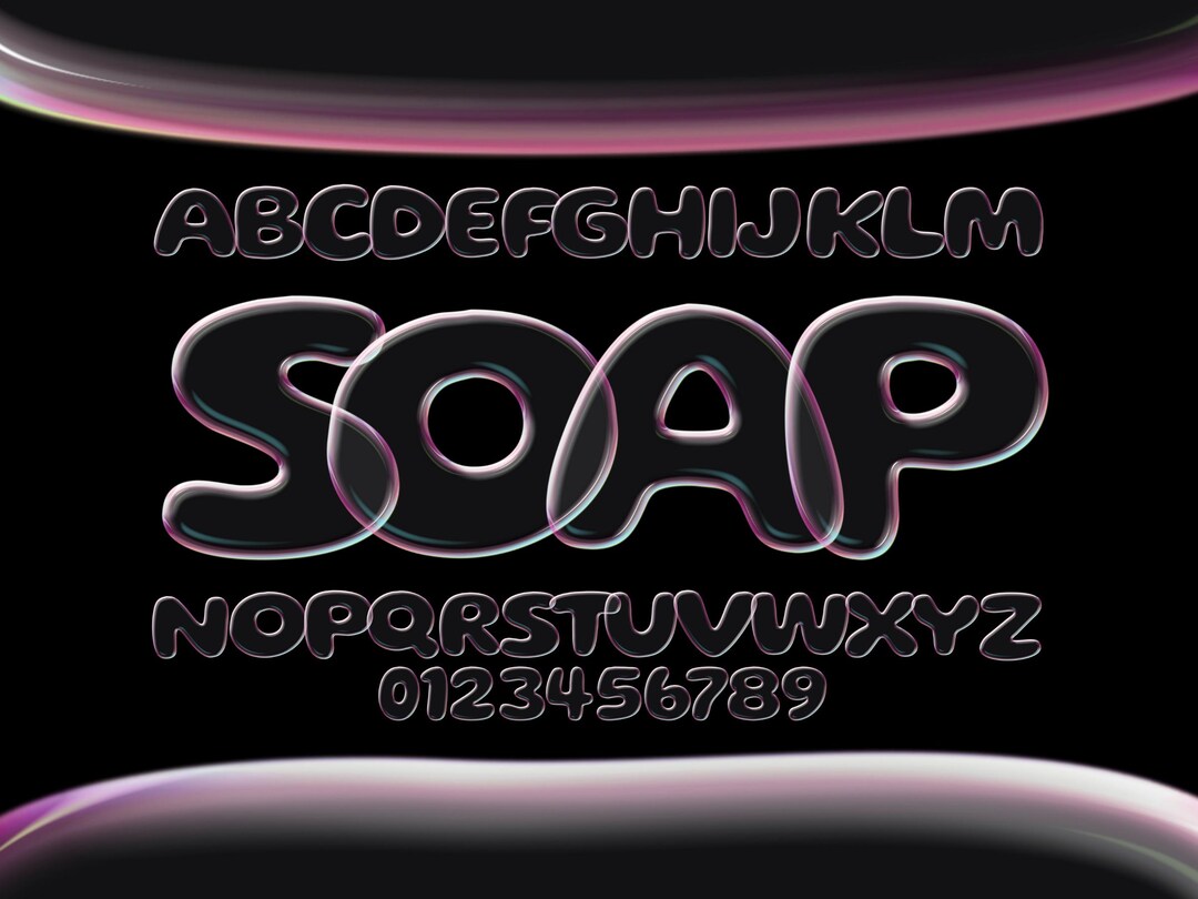 Soap Letters Clipart PNG SVG Bundle, Bubbly Font, Bubbly Alphabet, 3D ...