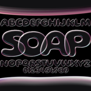 Soap Letters Clipart: Bubbly 3D Font, Printable Alphabet (PNG SVG ...