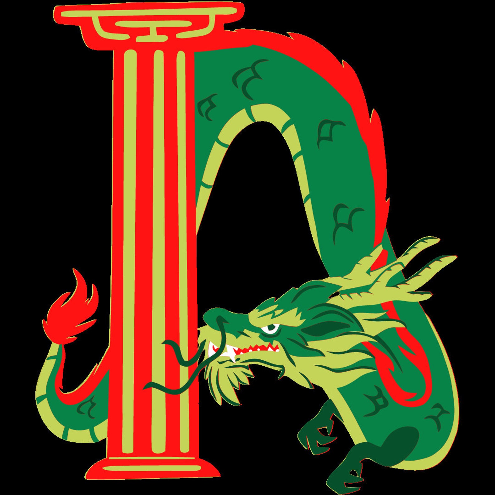 Dragon Letters Clipart PNG SVG Bundle, Dragon Font, Chinese Letters ...