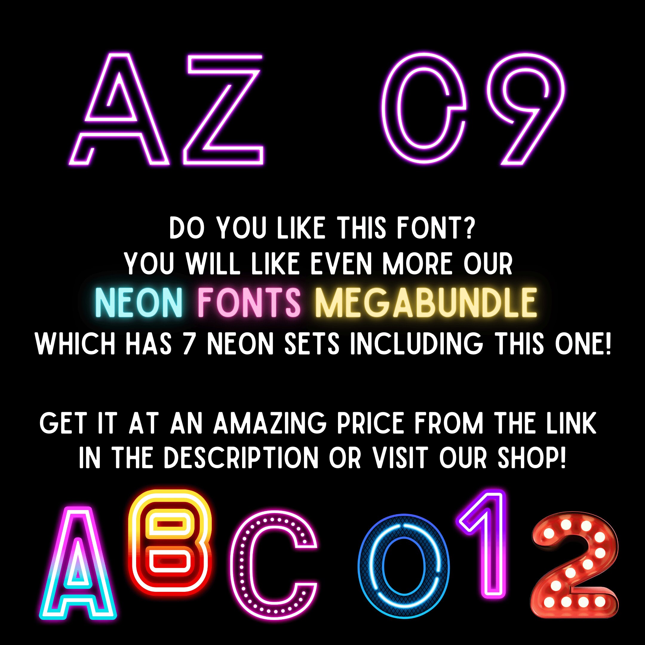Pink Neon Letters PNG SVG Clipart Bundle, Neon Alphabet, Neon Font Svg ...