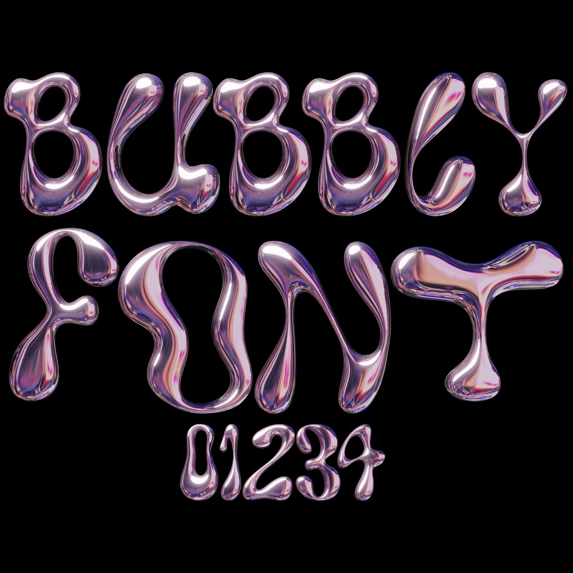 3D Bubbly Letters Clipart PNG SVG Bundle, Bubbly Font, Bubbly Alphabet ...