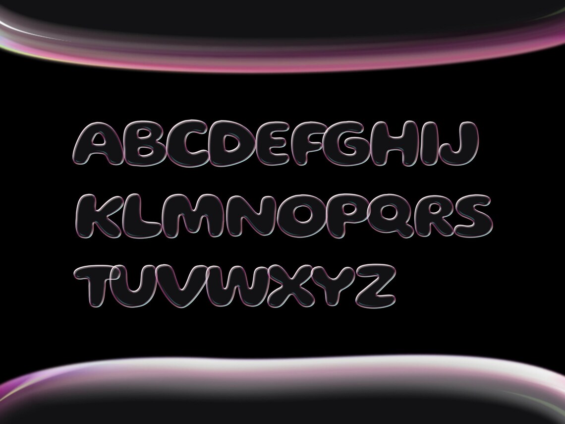 Soap Letters Clipart: Bubbly 3D Font, Printable Alphabet (PNG SVG ...