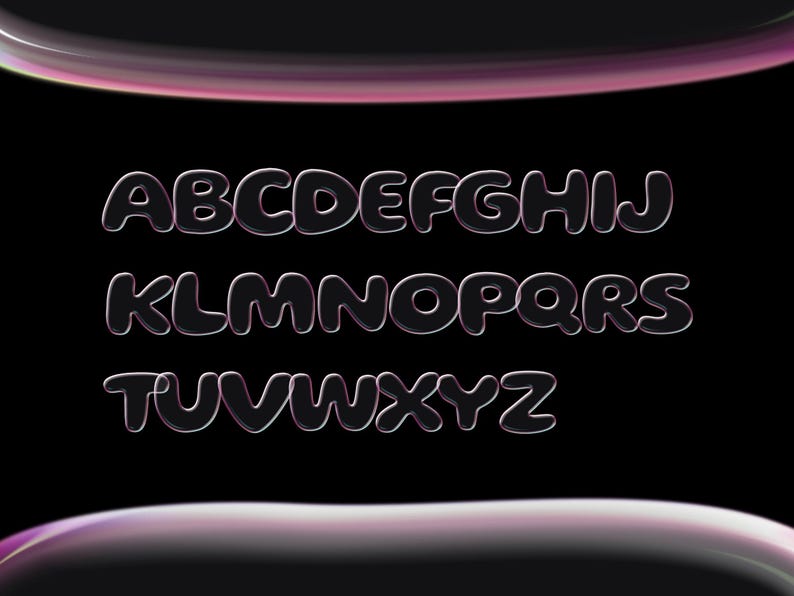 Soap Letters Clipart: Bubbly 3D Font, Printable Alphabet (PNG SVG ...