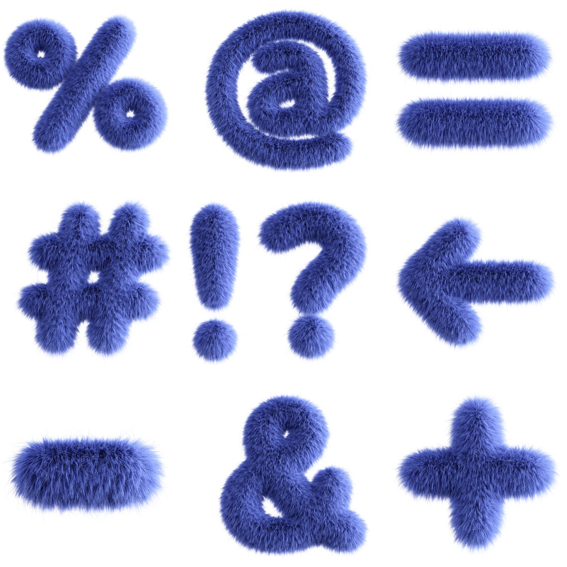 3D Furry Letters Clipart PNG SVG Bundle, Furry Font, Fluffy Alphabet ...