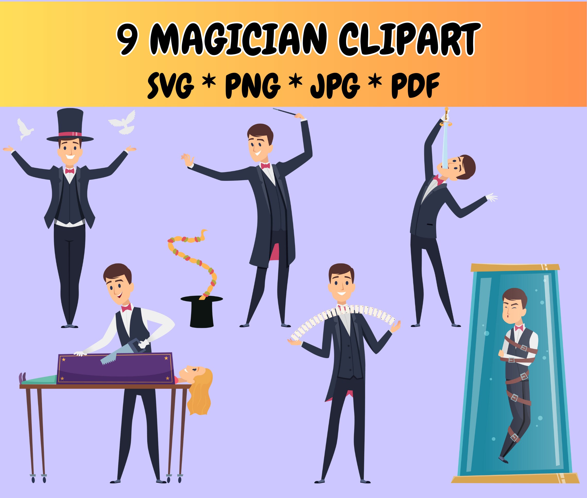 9 Magician Clipart Bundle SVG PNG JPG Pdf Icons Magician Svg - Etsy Canada