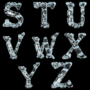 3D Ice Letters PNG SVG Bundle, Ice Font, Ice Alphabet, Winter Font ...