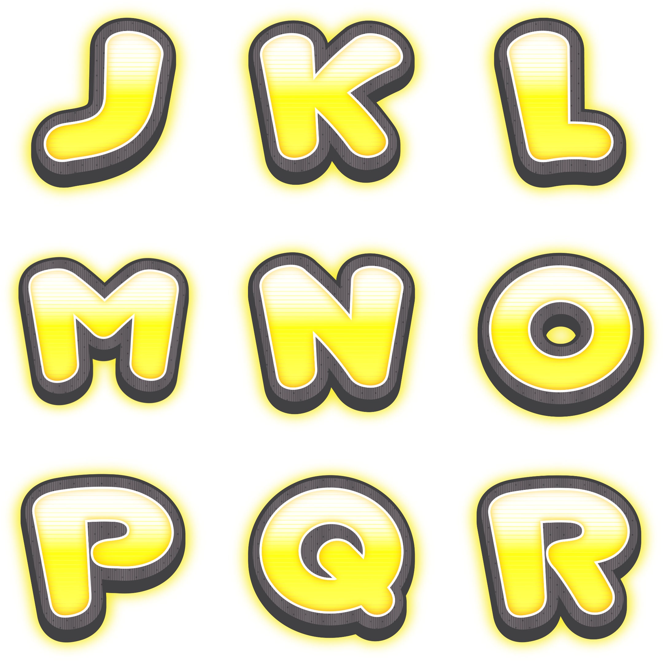 3D Comic Letters Clipart PNG SVG Bundle, Comic Font, Comic Alphabet, 3D ...