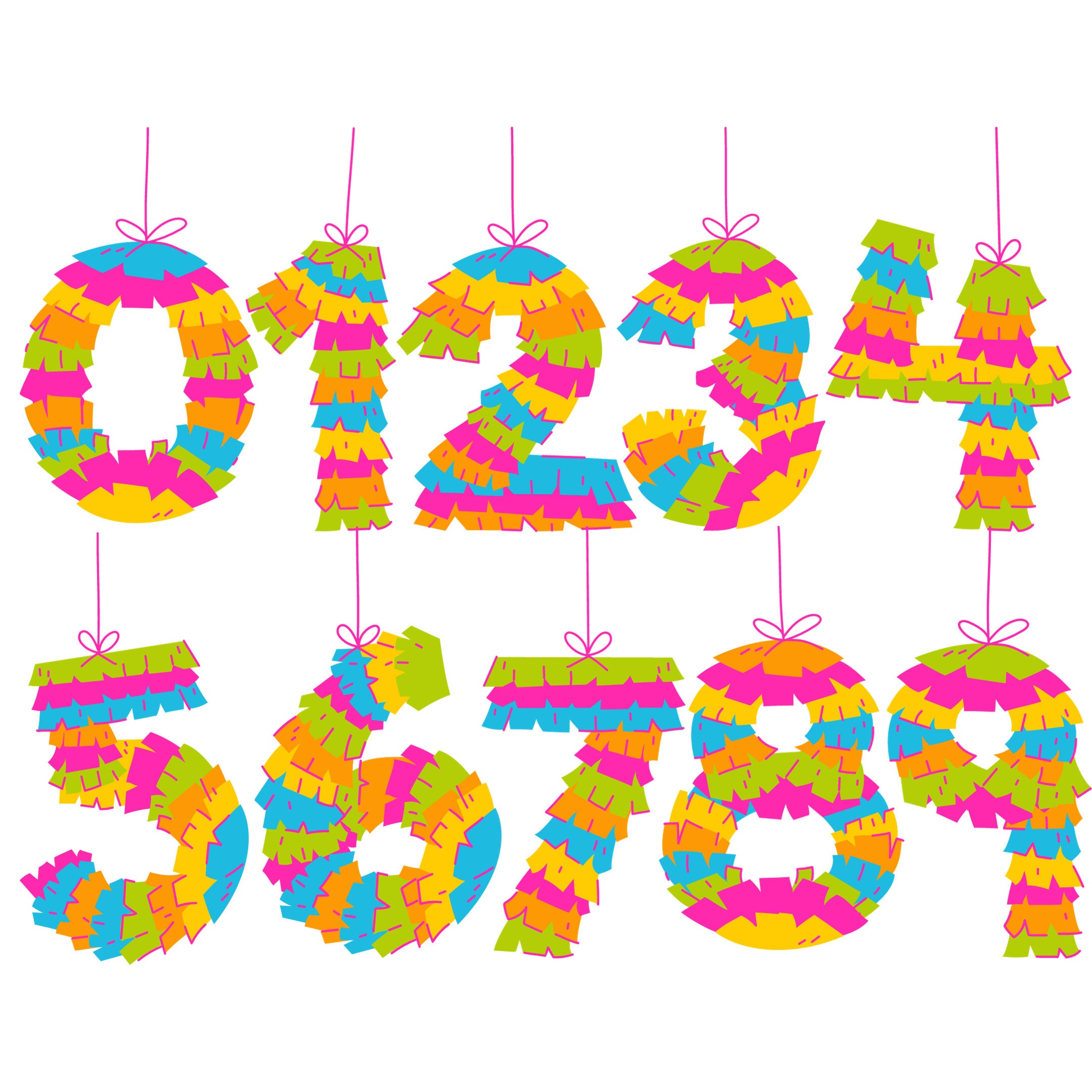 Pinata Font Clipart PNG SVG Bundle, Pinata Alphabet, Pinata Letters ...