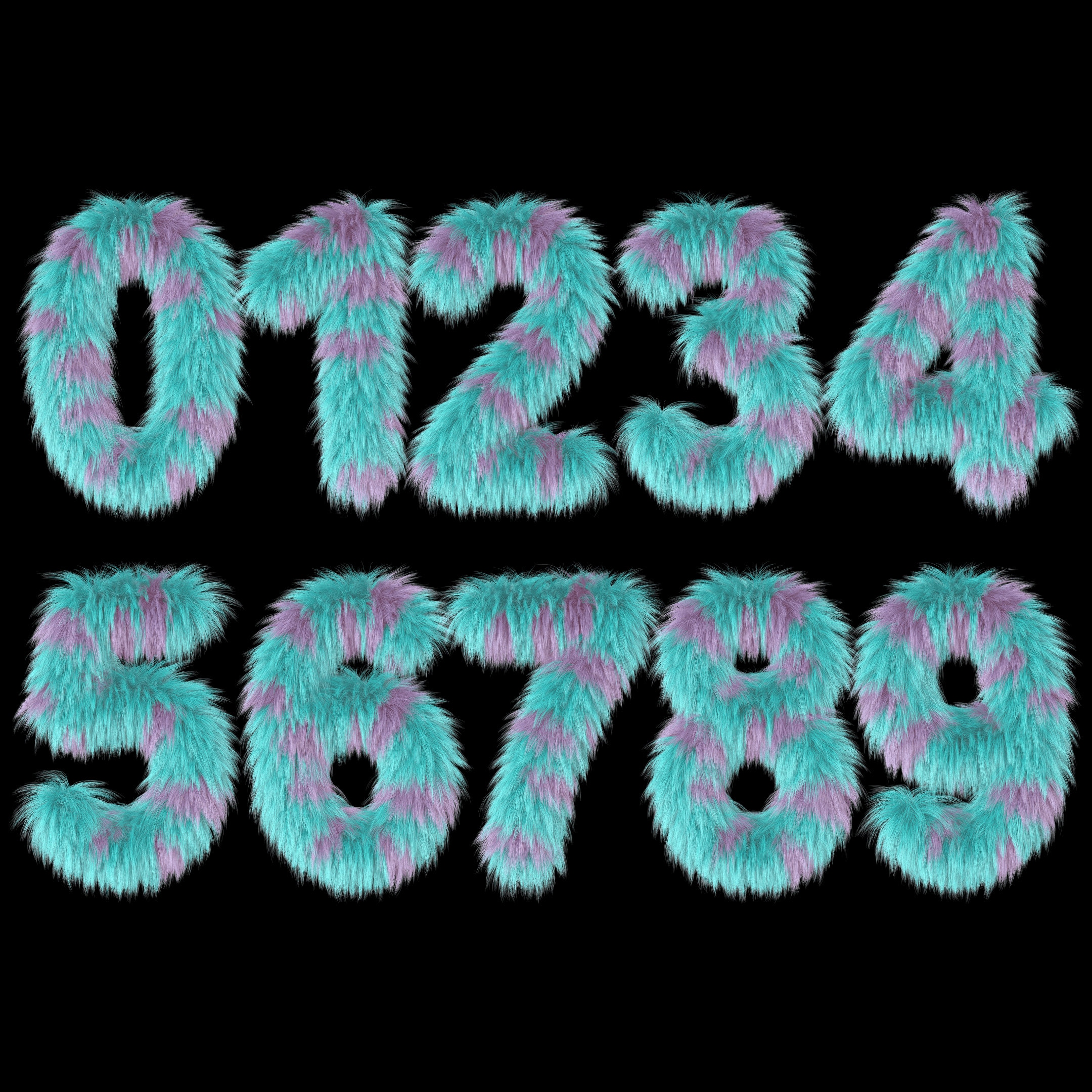 3D Furry Letters Clipart PNG SVG Bundle, Furry Font, Fluffy Alphabet ...