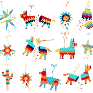 27 Pinata Clipart Bundle SVG PNG JPG Pdf Icons, Cinco De Mayo Clipart ...