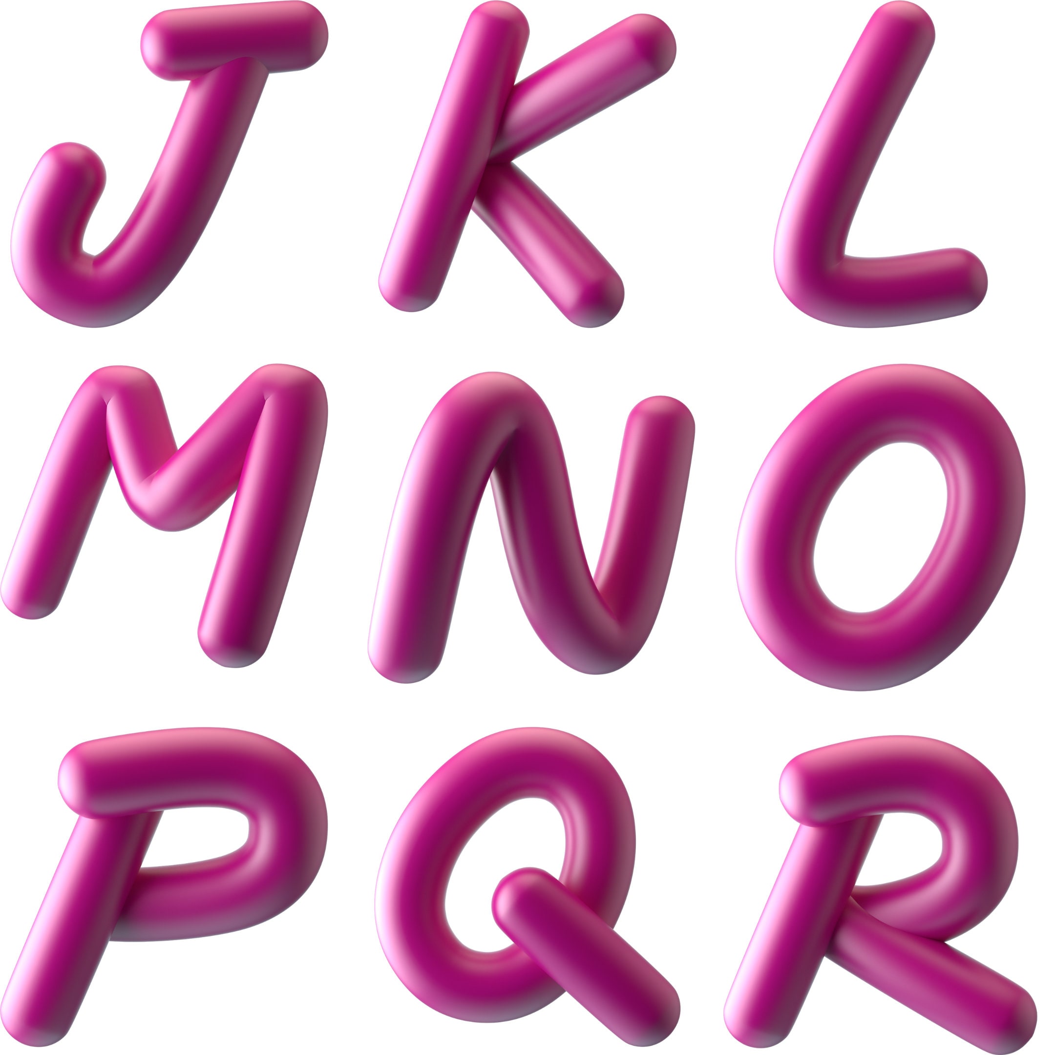 3D Balloon Letters Clipart PNG SVG Bundle Bubbly Font Bubbly - Etsy