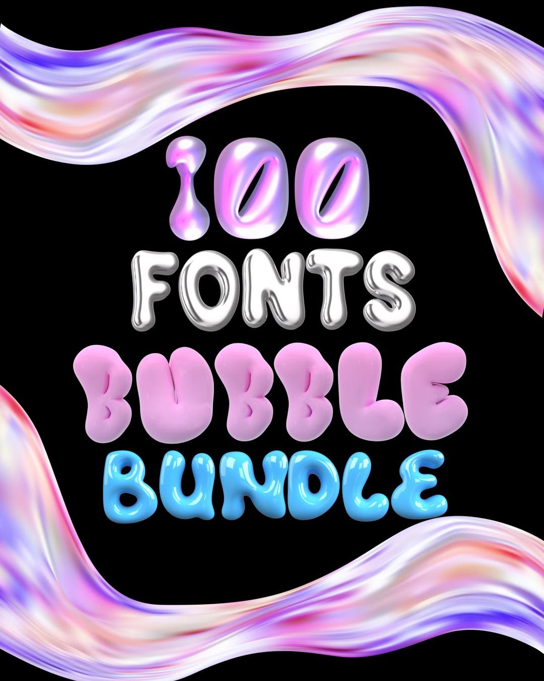 3D Balloon Font: 100 Bubbly Alphabet Letters (PNG & SVG) - Etsy