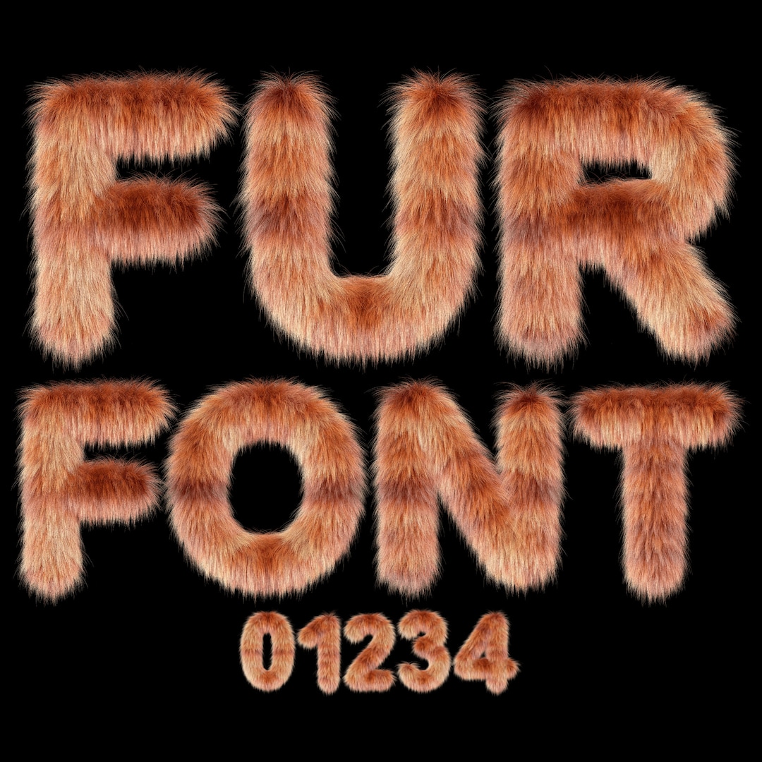 3D Furry Letters Clipart PNG SVG Bundle, Furry Font, Fluffy Alphabet ...