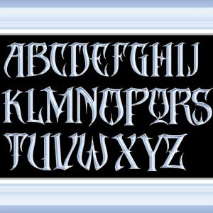 Gothic Chrome Font: Medieval Alphabet SVG PNG (instant Download) - Etsy