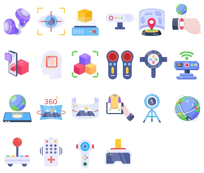 40 Virtual Reality Clipart Bundle SVG PNG JPG Pdf Icons Vr - Etsy