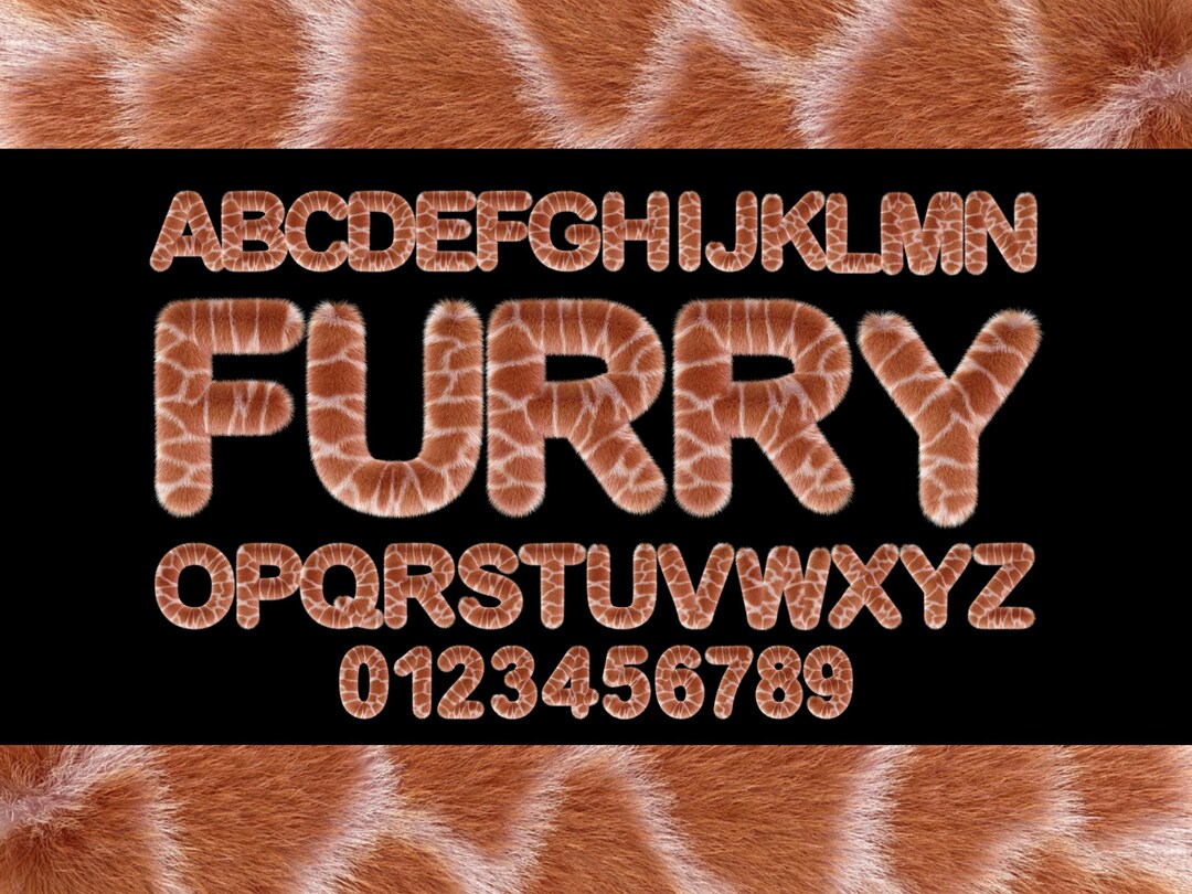 3D Furry Letters Clipart PNG SVG Bundle, Furry Font, Fluffy Alphabet ...