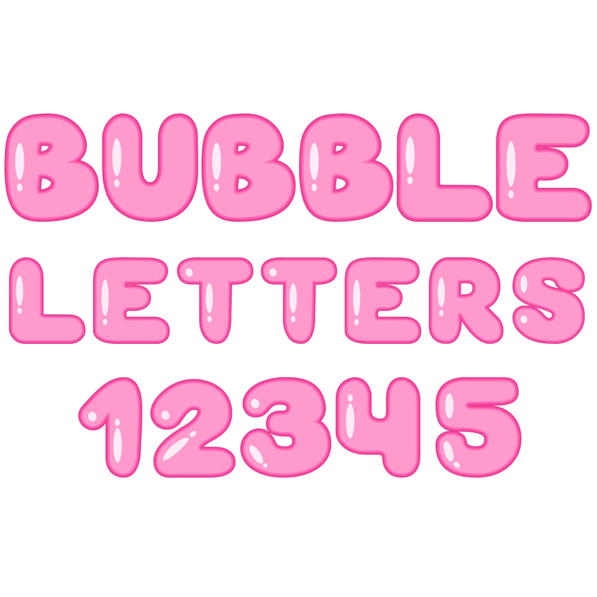 Bubbly Letters Clipart PNG SVG Bundle, Bubbly Font, Bubbly Alphabet ...