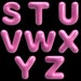 3D Bubbly Pink Letters Clipart PNG SVG Bundle, Bubbly Font, Bubbly ...
