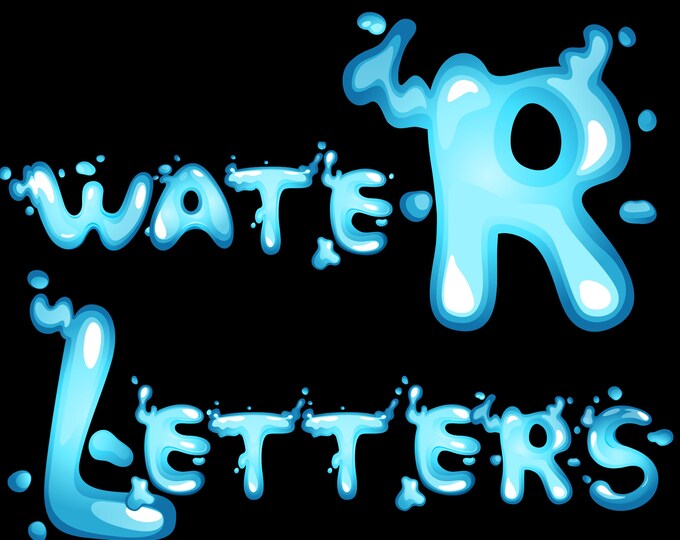 26 Water Alphabet A-Z Clipart Png,water Letters Png, Water Letters Clipart, Water Alphabet ...