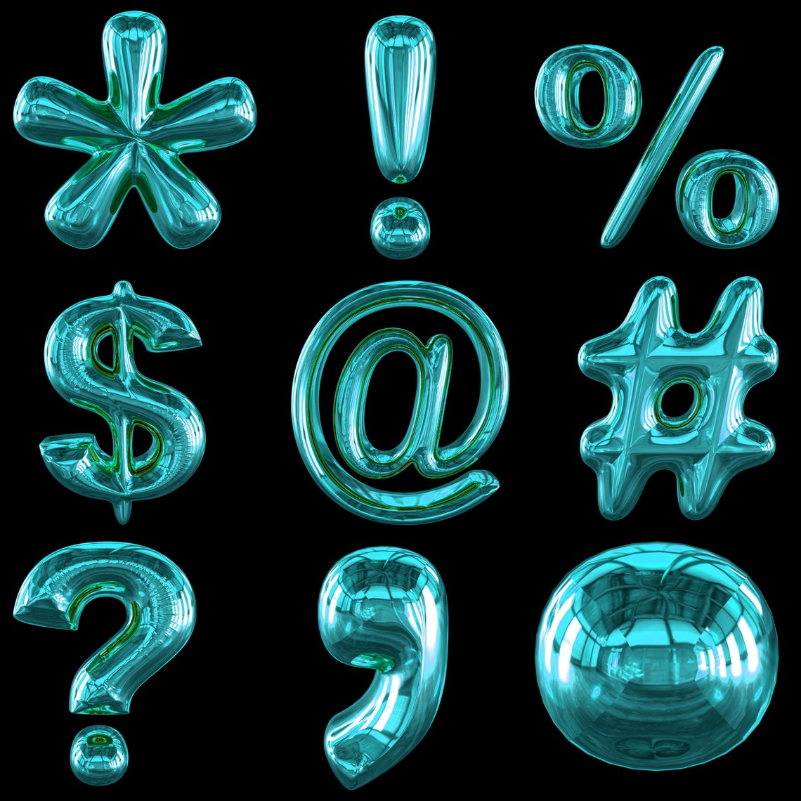 3D Balloon Letters Clipart PNG SVG Bundle, Bubbly Font, Bubbly Alphabet ...