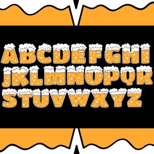 Beer Font Clipart PNG SVG Bundle, Beer Alphabet, Beer Letters, Monogram ...