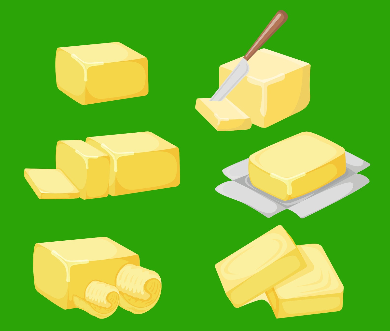 18 Butter Clipart Bundle SVG PNG JPG Pdf Icons, Margarine Clipart ...
