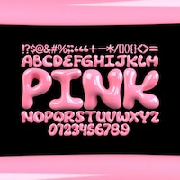 Bubble Pink Letters - A-Z - SVG - Etsy
