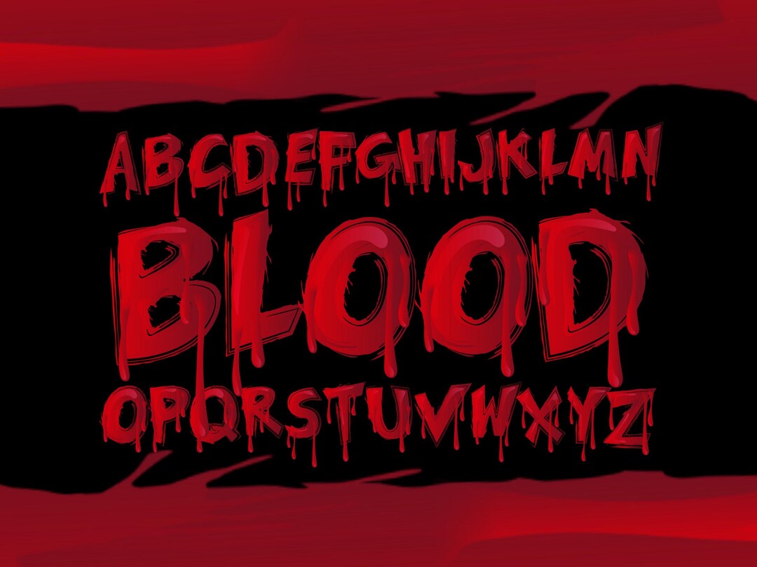 Bloody Font Clipart: Dripping Horror Alphabet (PNG, SVG) - Etsy