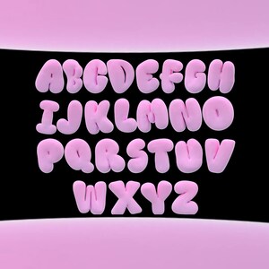 3D Bubbly Letters Clipart Bundle: PNG SVG Alphabet, Numbers - Etsy
