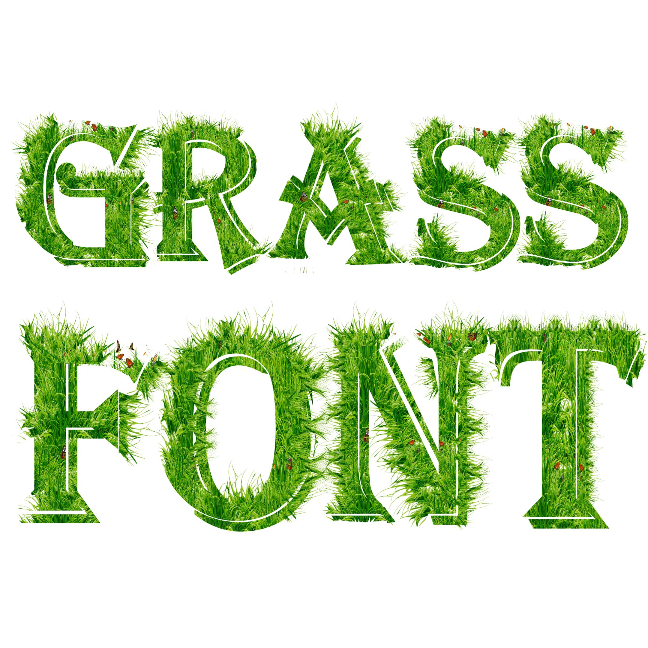 3D Grass Font Clipart PNG SVG Bundle, Grass Letters, Fluffy Alphabet ...