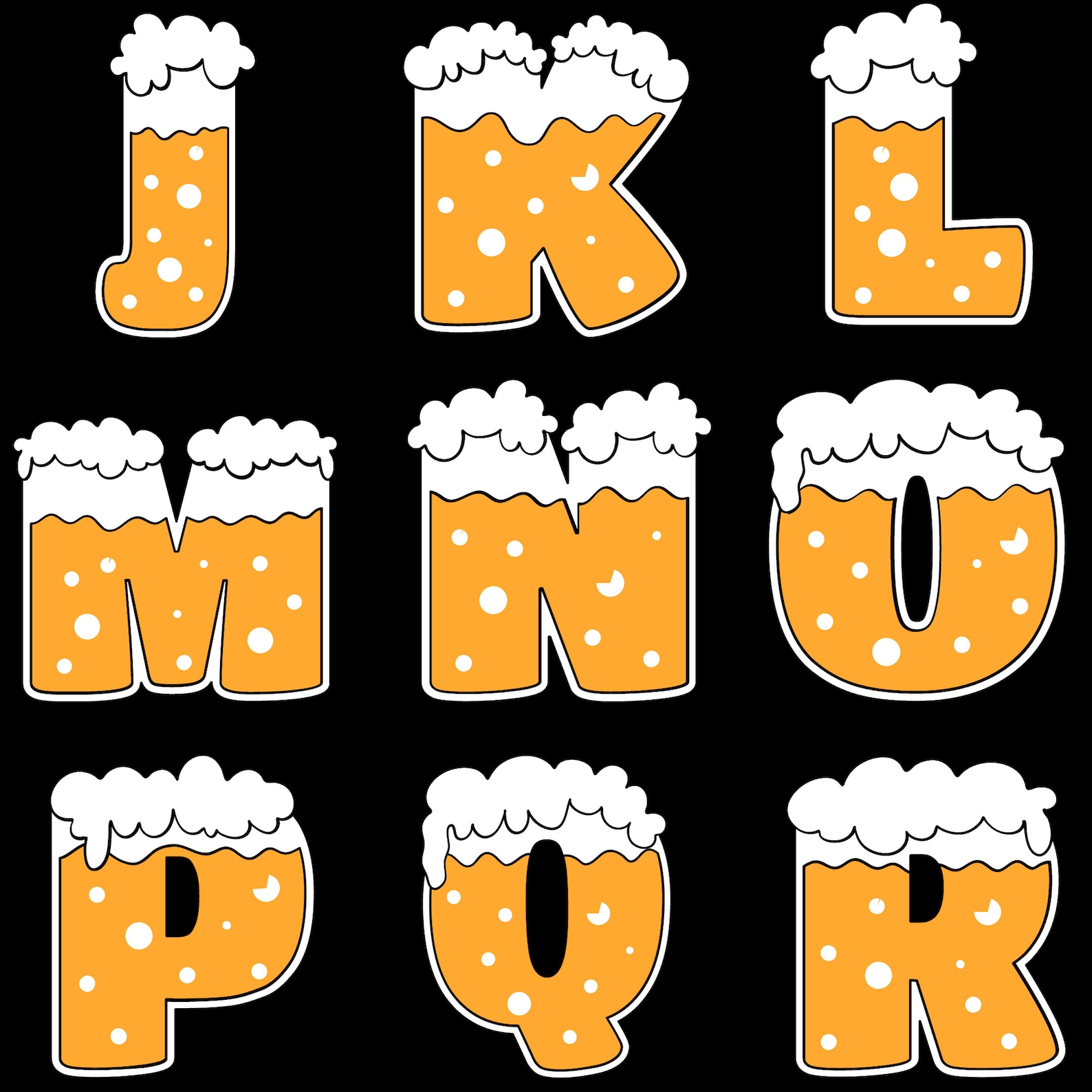 Beer Font Clipart PNG SVG Bundle, Beer Alphabet, Beer Letters, Monogram ...