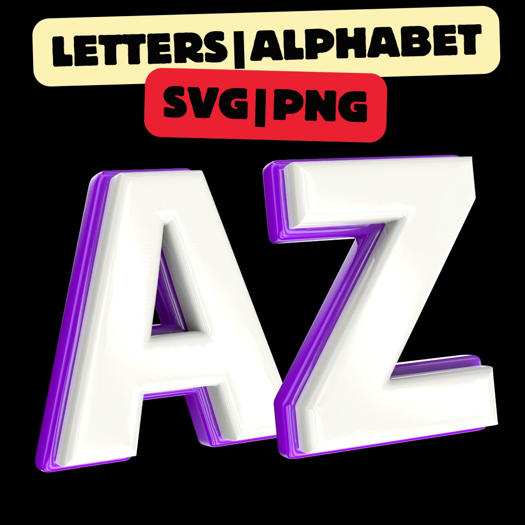 3D-Schrift Comic Clipart PNG SVG-Bundle, Comic-Buchstaben, Comic ...