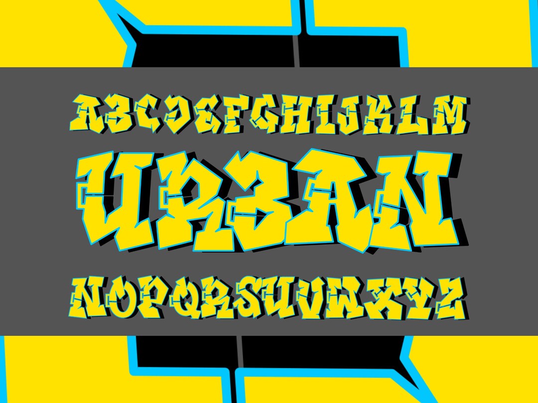 3D Graffiti Font Clipart PNG SVG Bundle, Urban Graffiti Font Svg, Retro ...