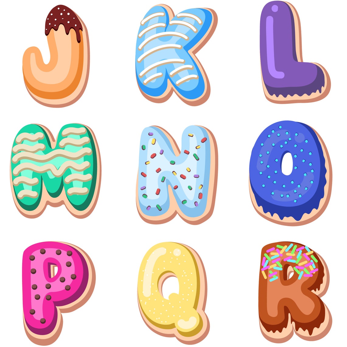 3D Cookies Font Clipart PNG SVG Bundle, Cookies Letters, Sweets ...