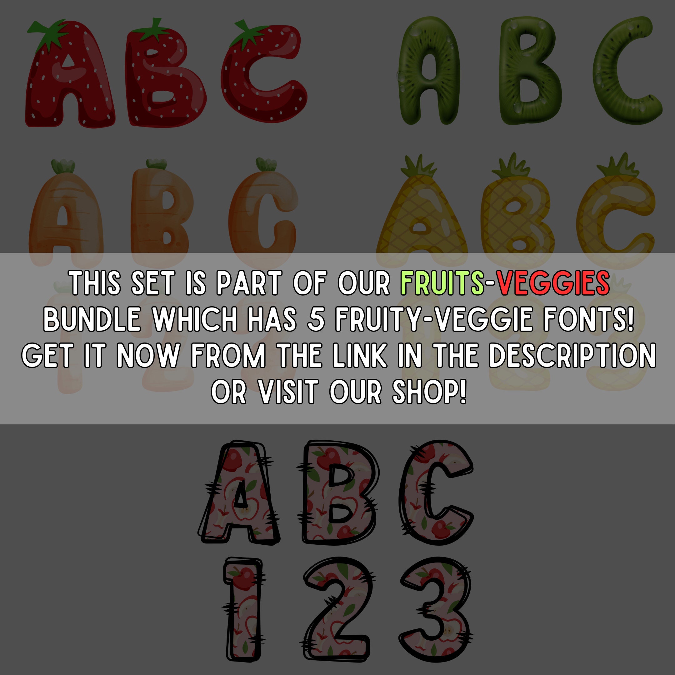 Pineapple Letters Clipart PNG SVG Bundle, Pineapple Font, Pineapple ...