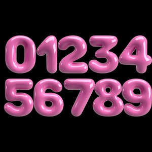 3D Bubbly Bundle Letters Clipart PNG SVG Bundle, Bubbly Pink Font ...