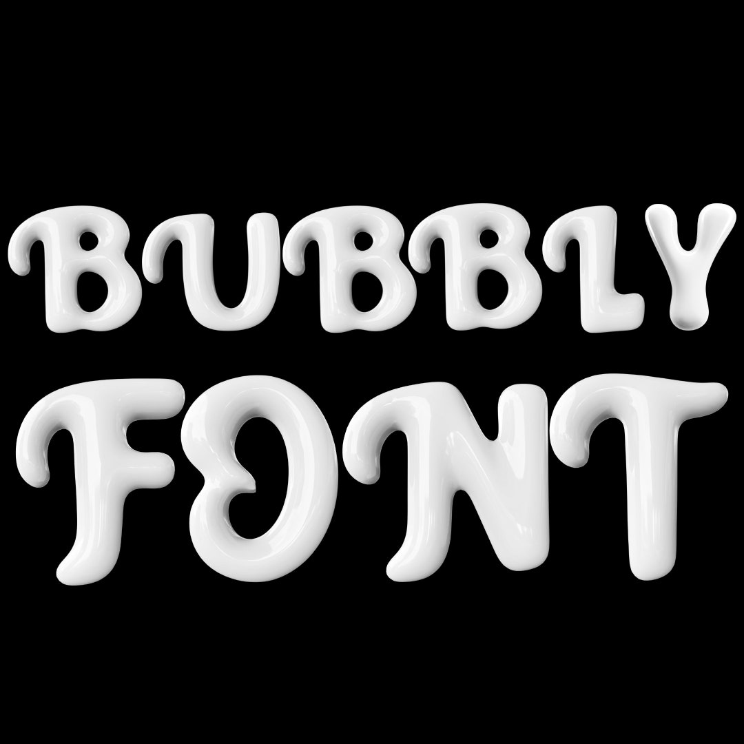 3D Bubbly Letters Clipart PNG SVG Bundle, Bubbly Font, Bubbly Alphabet ...