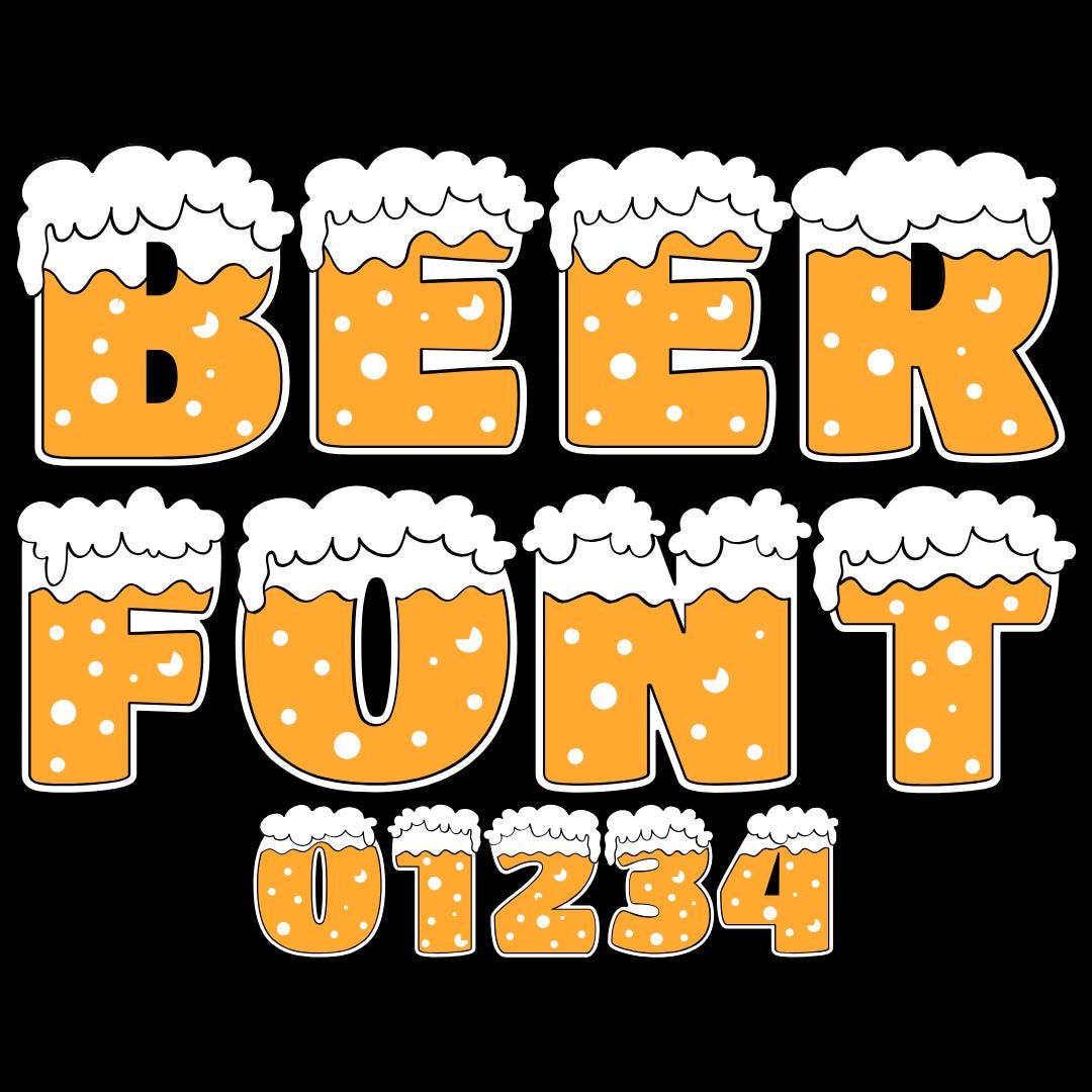 Beer Font Clipart PNG SVG Bundle, Beer Alphabet, Beer Letters, Monogram ...