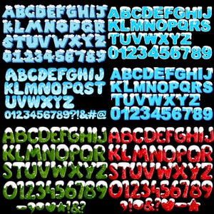 Bundle 25 Sets Winter Ice Fonts Clipart PNG SVG, Xmass Font Svg, Winter ...