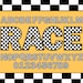 Checkered Alphabet Clipart: Racing Font PNG SVG Bundle - Etsy