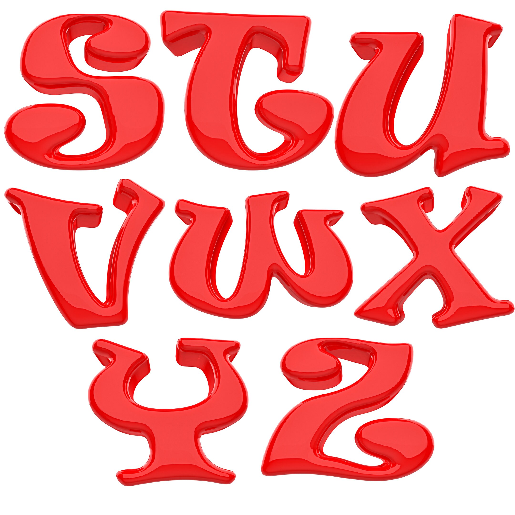 3D Comic Letters Clipart PNG SVG Bundle, Comic Font, Comic Alphabet, 3D ...