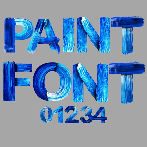Paint Brush Letters Alphabet Png - Etsy