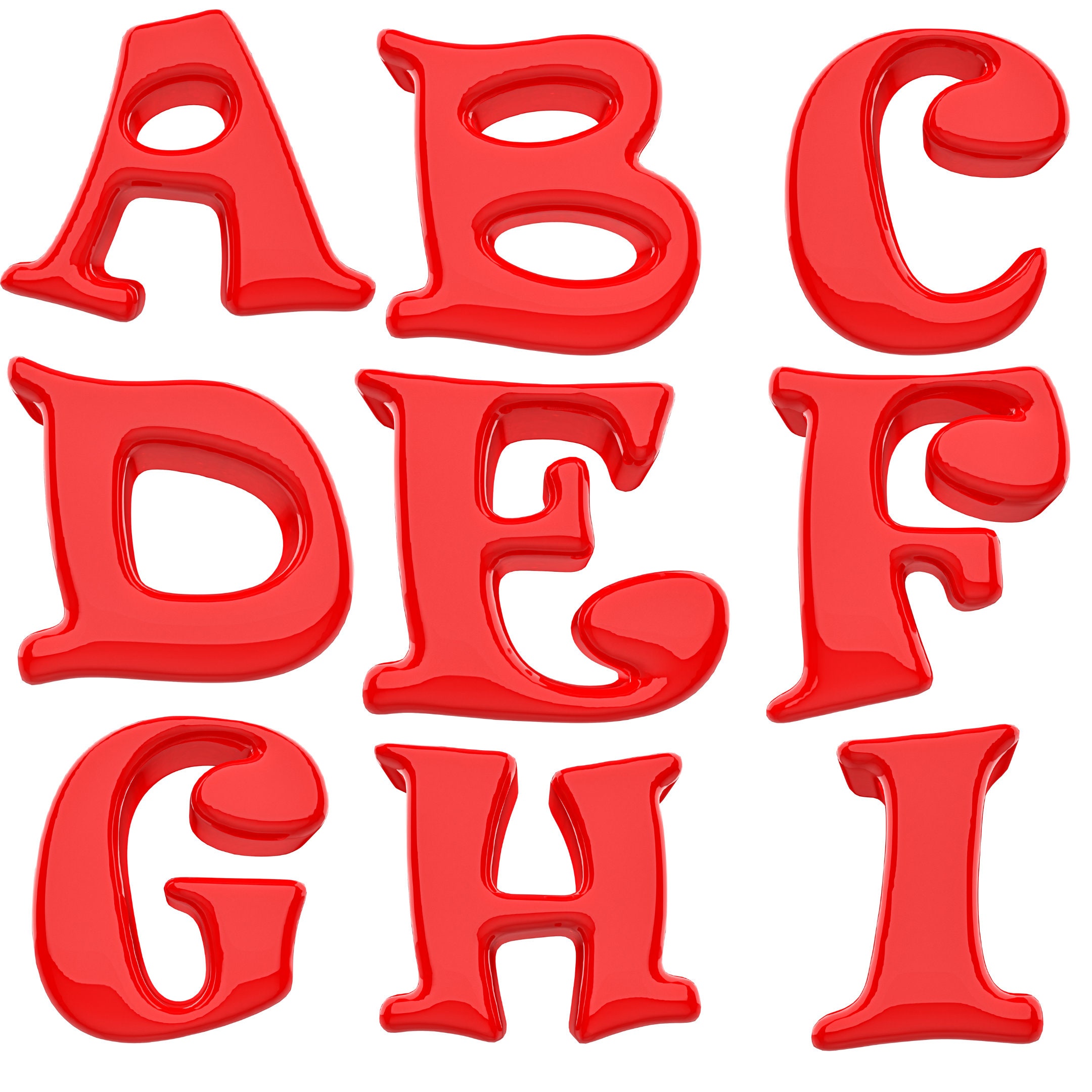 3D Comic Letters Clipart PNG SVG Bundle, Comic Font, Comic Alphabet, 3D ...