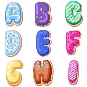 3D Cookies Font Clipart PNG SVG Bundle, Cookies Letters, Sweets ...
