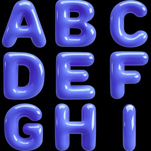 3D Bubbly Bundle Letters Clipart PNG SVG Bundle, Bubbly Pink Font ...