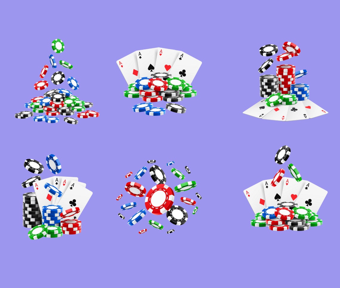 37 3D Poker Clipart Bundle SVG PNG JPG Pdf Icons, Poker Chips, Aces ...